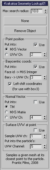 Krakatoa Geometry Lookup Operator — KRAKATOA 1.7.X documentation