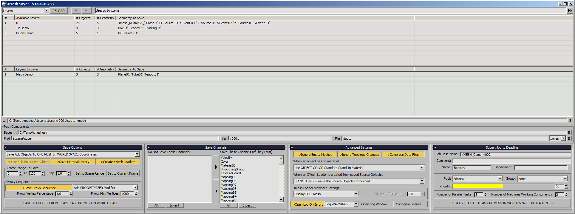 Source Objects Controls — XMesh 1.7.X documentation