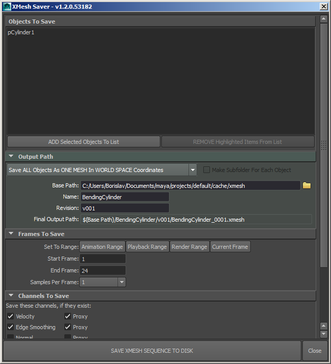 Motion Blur In XMesh for Maya — XMesh 1.7.X documentation